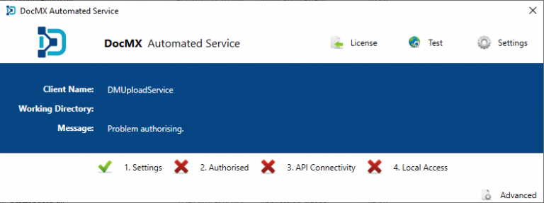Upload Service License File – DocMX Portal