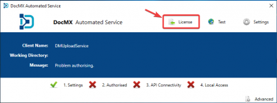 Upload Service License File – DocMX Portal
