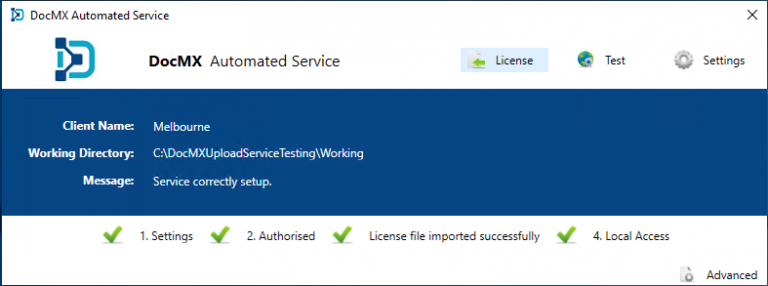 Upload Service License File – DocMX Portal