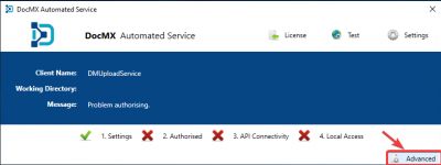 Upload Service Troubleshooting – DocMX Portal
