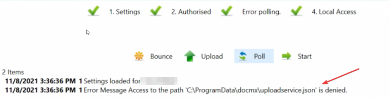 Upload Service Troubleshooting – DocMX Portal